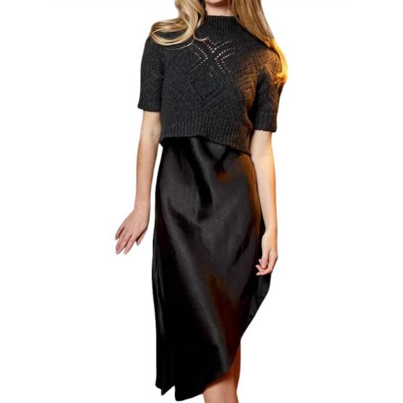dh NEW YORK | Dresses | New Dh New York Mixed Media Knit Maxi Dress In ...
